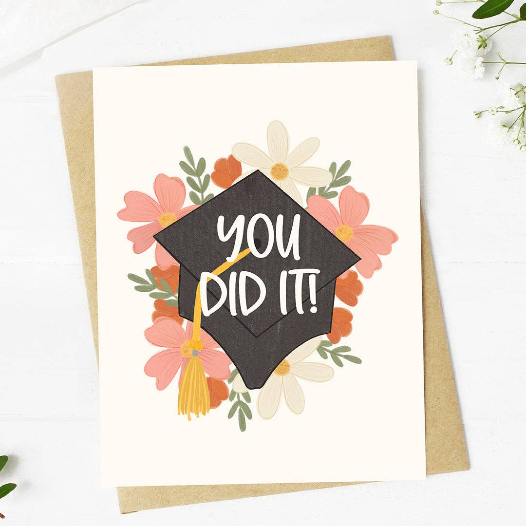 Big Moods - "You did it!" Floral Graduation Celebration Card ...